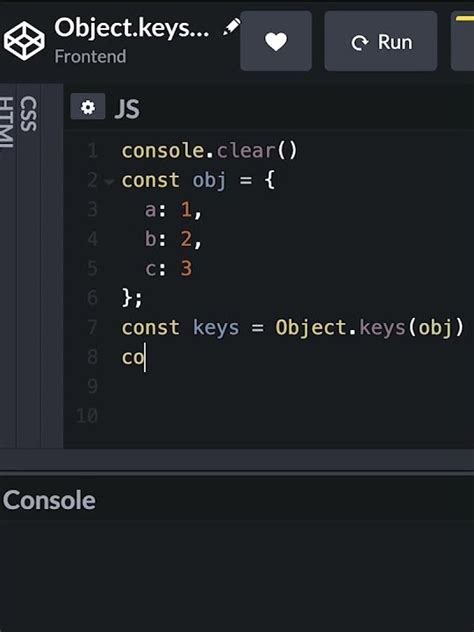 27 Object Keys Javascript Frontend Take It Easy Shorts Youtube