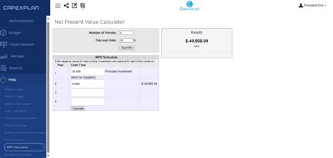 How To Calculate Net Present Value NPV In Capexplan