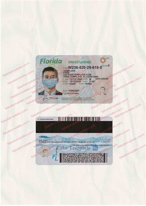 Florida Driver License Psd New Blank Florida Drivers License Template