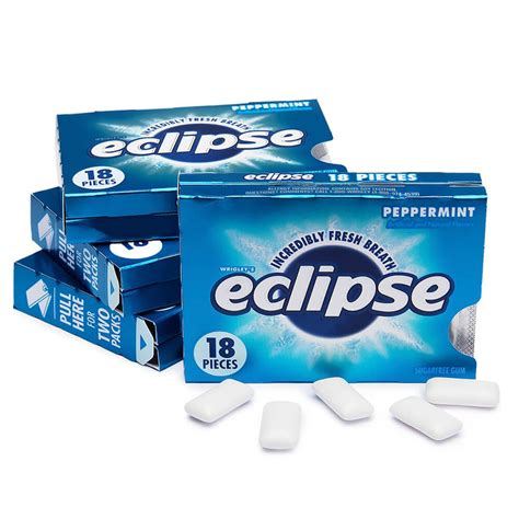 Eclipse Sugar Free Tab Gum Packs Peppermint 8 Piece Box Bestcandyshop