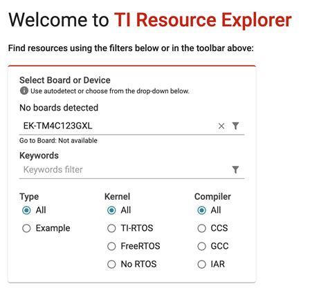 ccs ek tm4c123gxl board not being recognized in resource explorer