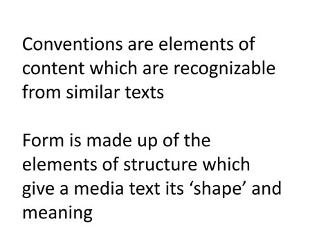 Forms And Conventions Ppt