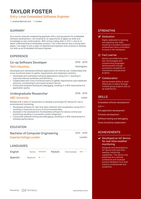 3 Embedded Software Engineer Cv Examples For 2024
