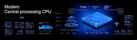 premium vector presentation superpowerful processor realistic 3d model new generation