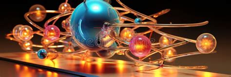 Quantum Mechanics Based Atomic Model Featuring Color Coded Orbitals For Various Energy Levels