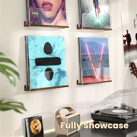 2 Pack Vinyl Wall Mount Shelf Record Wall Display