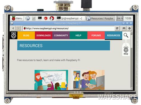Raspberry Pi Waveshare 5inch Resistive Touch Screen LCD 800480 HDMI Mikroelectron