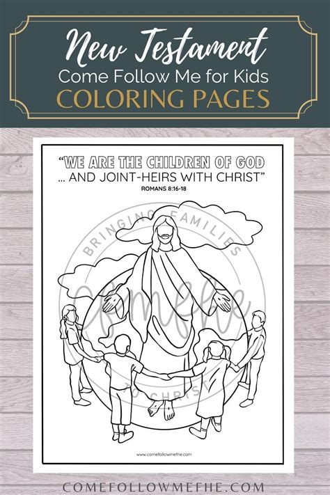 Jesus Says Come Follow Me Coloring Page
