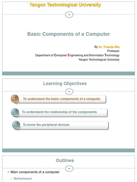 Topic 2 Basic Components Of A Computer Pdf Random Access Memory
