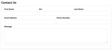 Basic Side By Side Layout Within A Form