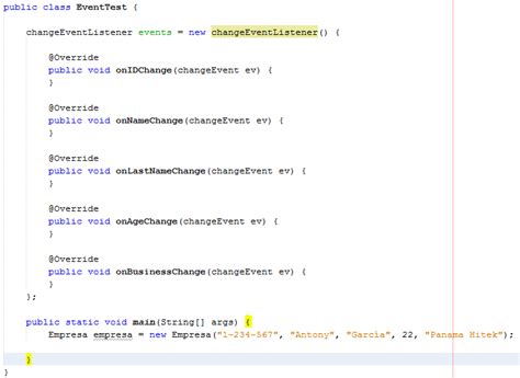 Creación De Eventos En Java Panama Hitek