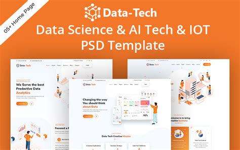 datatech data science and ai tech psd template
