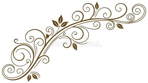 Elegant Floral Corner Design Decorative Swirl And Botanical Element Vector Design Generative Ai