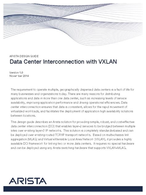 Arista Design Guide Dci With Vxlan Pdf Network Switch Computer