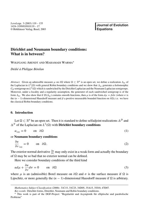 Pdf Dirichlet And Neumann Boundary Conditions What Is In Between
