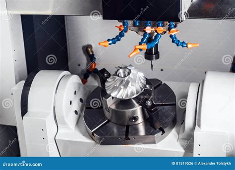 CNC Turning Center Stock Photo Image Of Coolant Factory