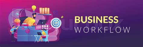 Workflow Concept Banner Header Stock Vector Colourbox Workflow Concept Banner Header Stock Vector Colourbox