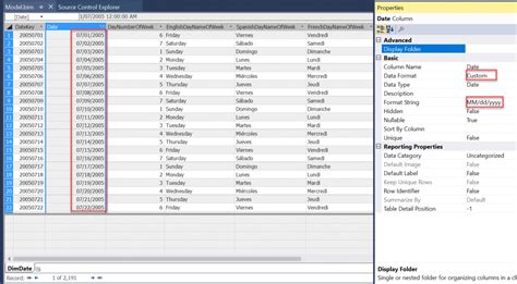 Date Custom Format In SSAS Tabular Cloud BI