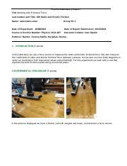 Exploring Frictional Forces In Physics Lab Report Insights Course Hero