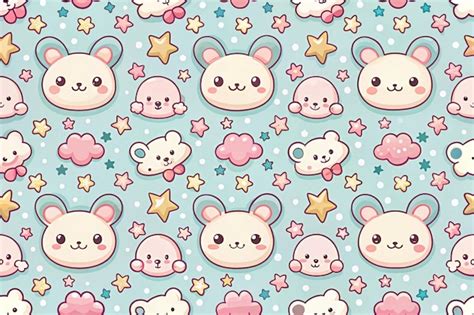A Cute Aesthetic Wallpapers Design In Background Premium Ai Generated