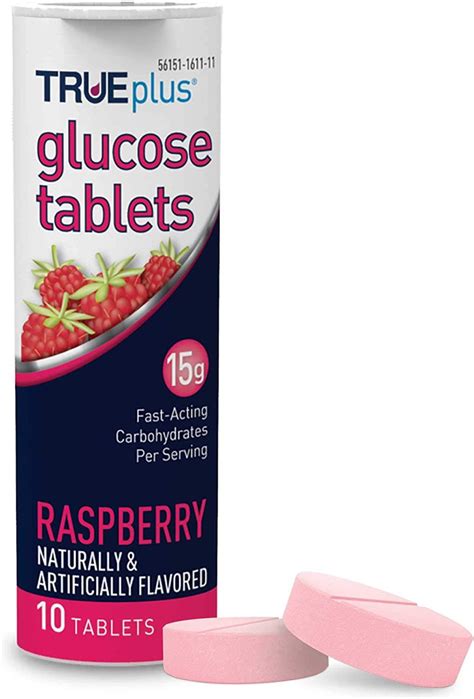 Trueplus Raspberry Glucose Tablets 60 Tablets 6x 10ct Tubes Buy