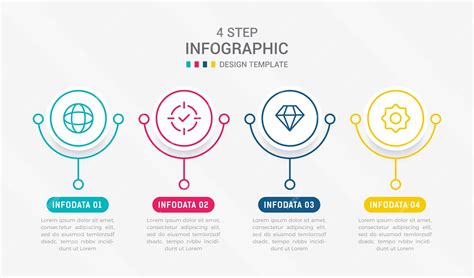 Premium Vector Four Step Infographic Element Design Vector Template For Presentation Process