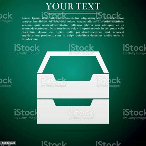 문서 받은 편지함 녹색 배경에 플랫 아이콘입니다 벡터 일러스트 레이 션 개념에 대한 스톡 벡터 아트 및 기타 이미지 개념