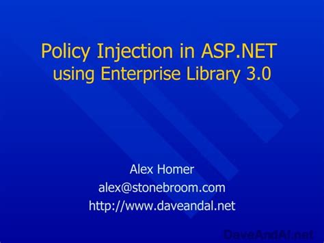 Policy Injection In Aspnet Using Enterprise Library 30 Ppt Programming Languages Computing