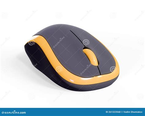 Single Red Computer Mouse D Render Isolated On White Background Stock Illustration