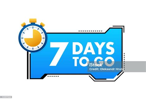 7 일 갈 수 있습니다 카운트다운 타이머 시계 아이콘입니다 시간 아이콘입니다 시간 판매를 계산합니다 벡터 스톡 일러스트레이션입니다 3 명에 대한 스톡 벡터 아트 및 기타