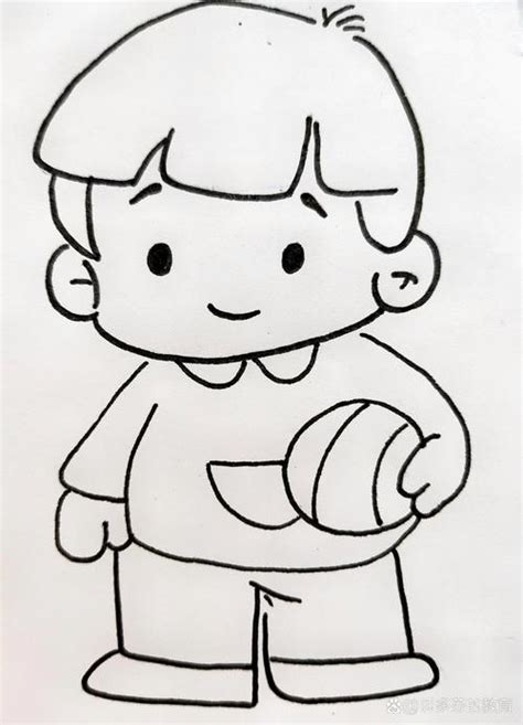 简笔画人物男孩全身 简笔画人物男孩全身怎么画 画趣文库（我爱生活）