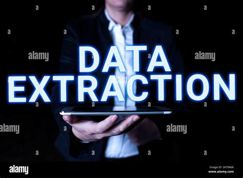 conceptual caption data extraction word for act or process of