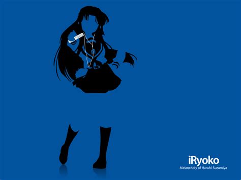 Asakura Ryouko Blue Ipod Parody Silhouette Suzumiya Haruhi No Yuutsu