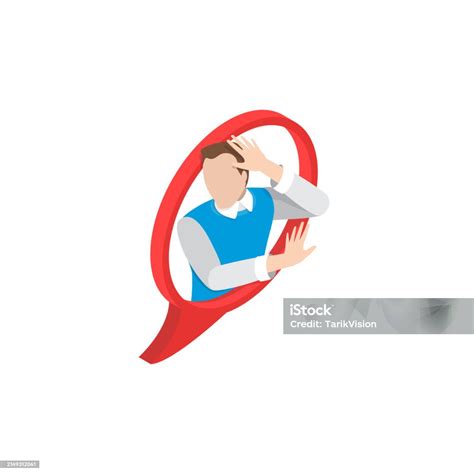 캐릭터 얼굴의 3d 등각 투영 평면 벡터 그림입니다 항목 4 개에 대한 스톡 벡터 아트 및 기타 이미지 개 대화 풍선 문자 기호 뒤 Istock