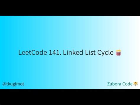 LeetCode 141. Linked List Cycle - YouTube