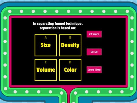 Separating Funnel Technique Gameshow Quiz