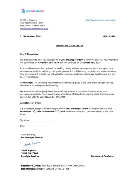 Internship Opportunity Javadeveloper Growth Hema Latha