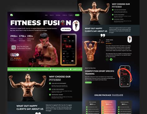Fitness And Gym Landing Page Ui Ui Design Uiux Design Behance
