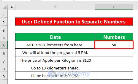 How To Separate Numbers From Text In Excel VBA Methods