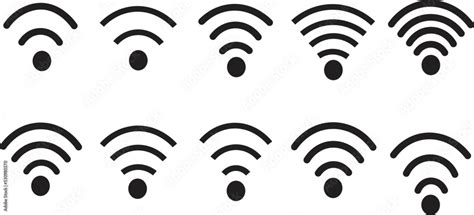 Wifi Wireless And Signal Connect Vector Isolated Icon And Signs Internet Connection Cocept
