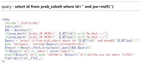 Lord Of Sql Injection 2