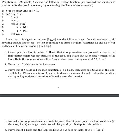 Solved Problem Points Consider The Following Python Chegg