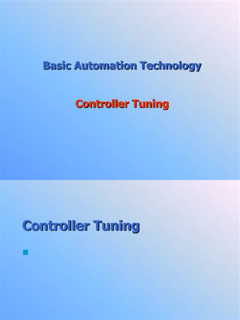 Finals Control Loop Tuning Alarm System Pdf Control Theory Piston