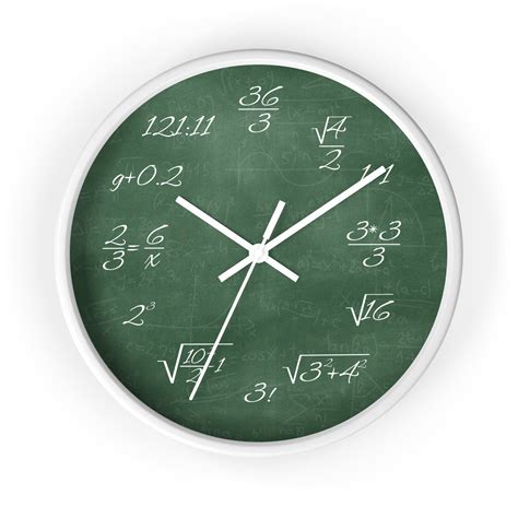 Math Wall Clock Unique Mathematical Equations Decor Teacher T