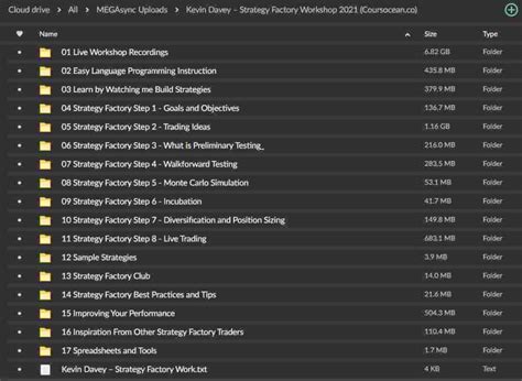 Kevin Davey Strategy Factory Workshop 2021 Coursocean