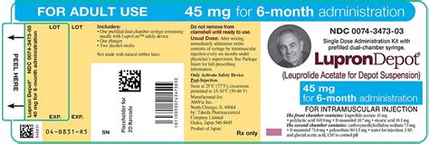 Lupron Depot Fda Prescribing Information Side Effects And Uses