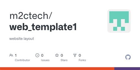 GitHub M Ctech Web Template Website Layout