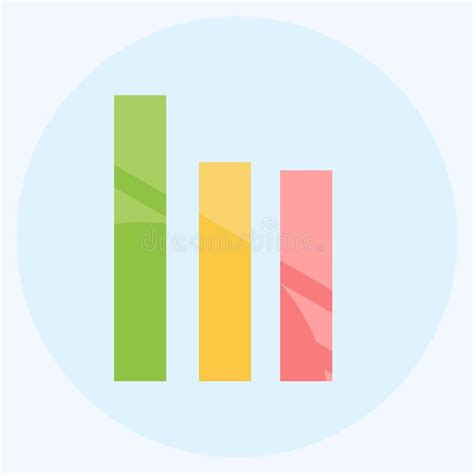 Striped Bars Icon In Trendy Flat Style Isolated On Soft Blue Background Stock Illustration