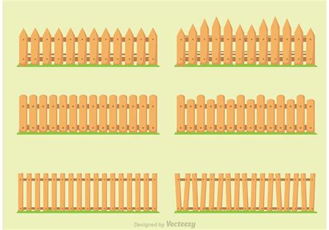 Picket Fence In Grass Vectors 87720 Vector Art At Vecteezy