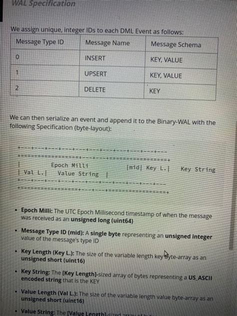 solved 2 event stream from binary wal overview as